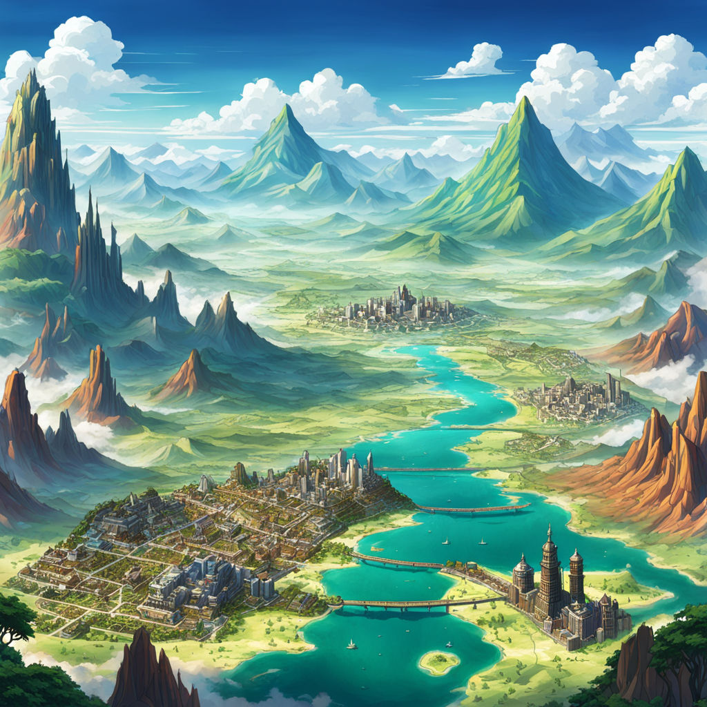 Anime image of a map with plenty of space by roger ramos - Playground