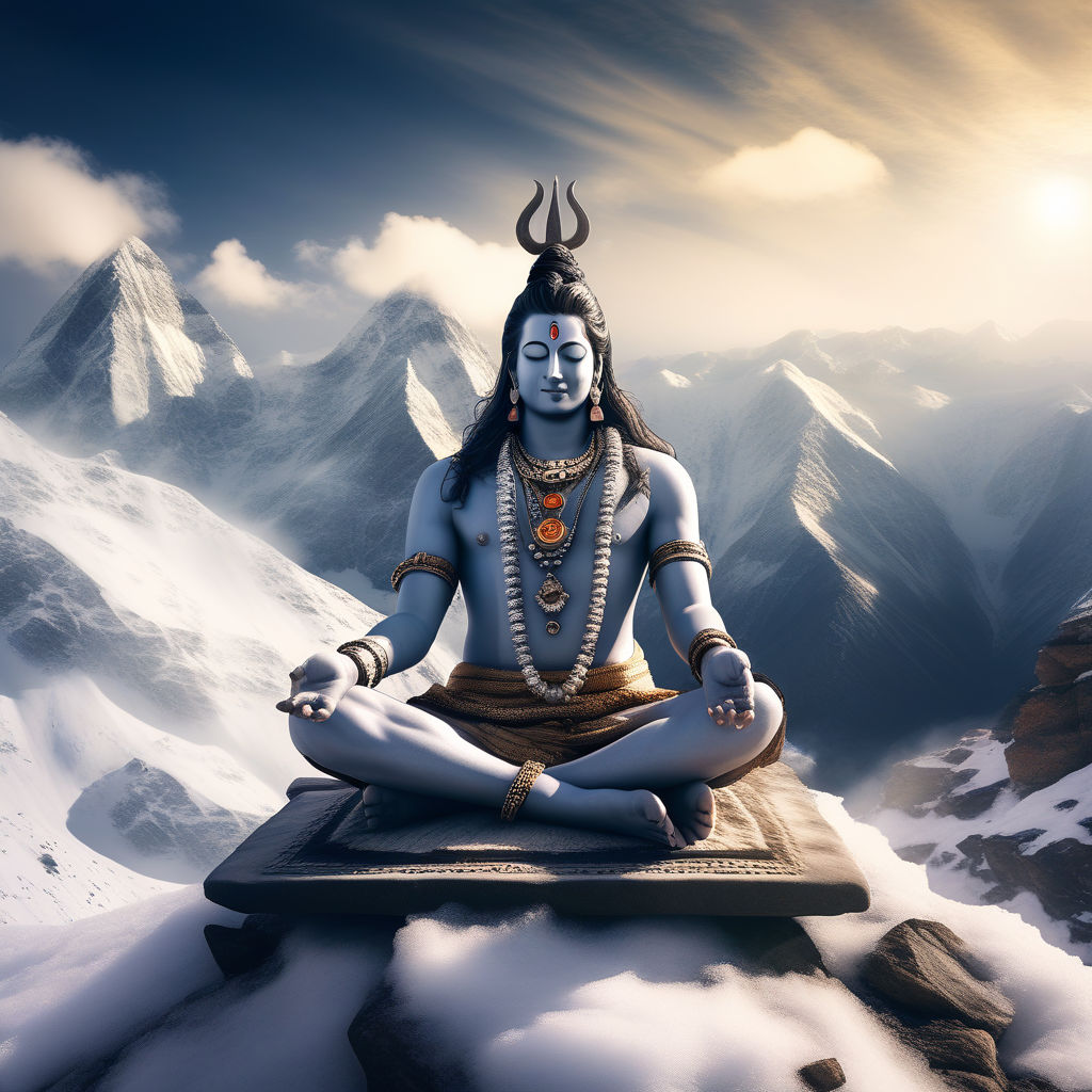 Lord Shankar god doing meditation in himalayas by Rhitika Sakharle ...