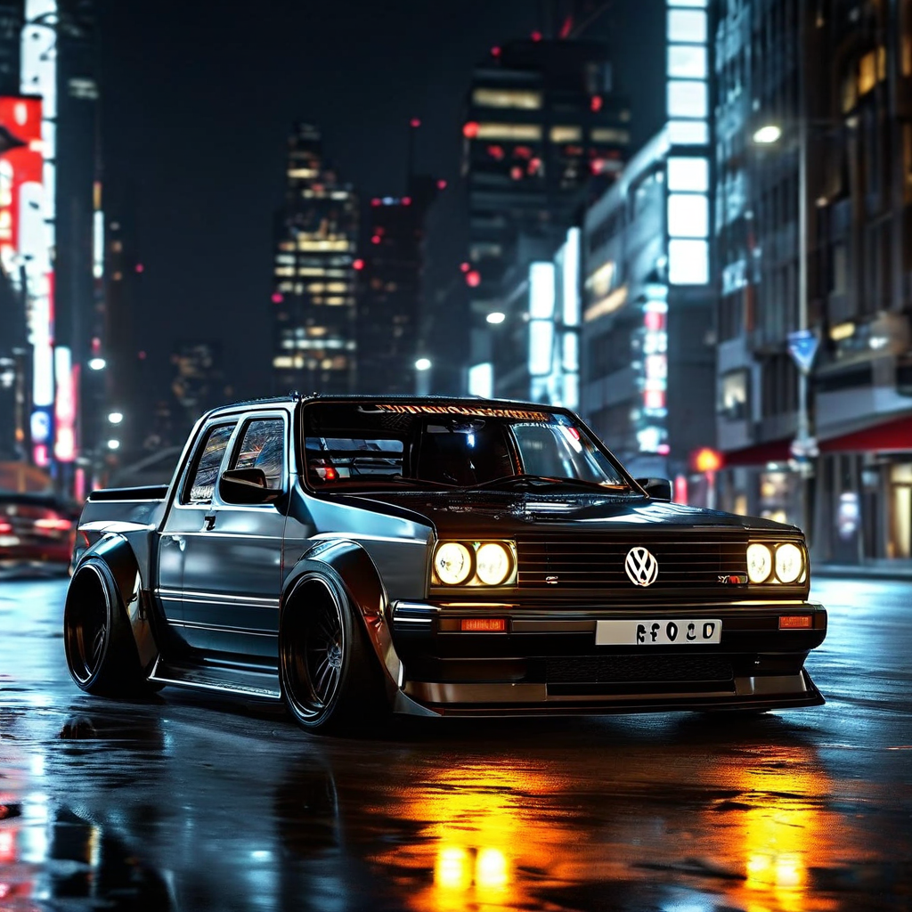 1980 Volkswagen Caddy R wide-body pickup truck with low roof... by ...