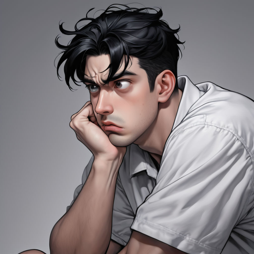 Man thinking reaction face by Bhuepesh r - Playground