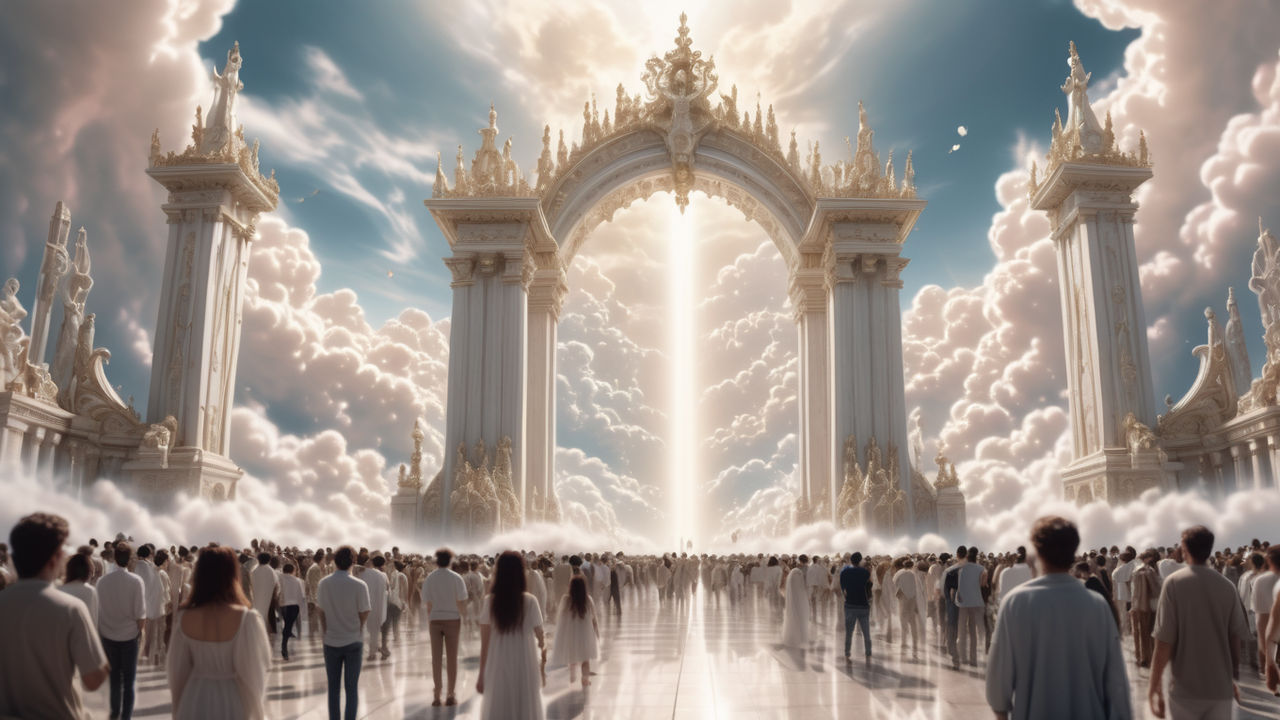 A divine realm captured in ultra-realistic 8K photography of... by ...