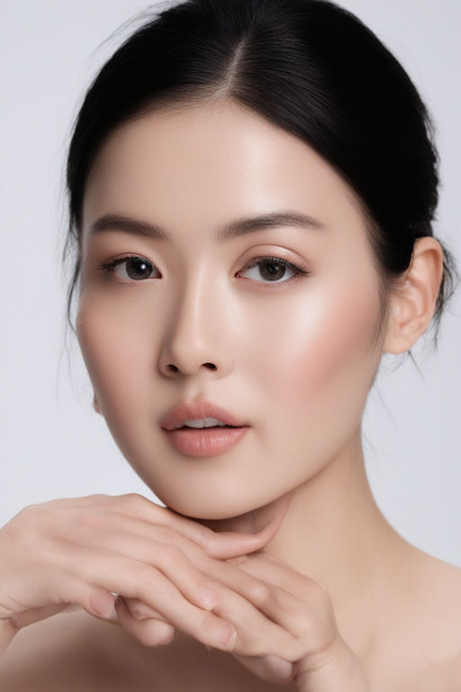 Photo of beautiful Asian female faces faces for makeup facia... by ...