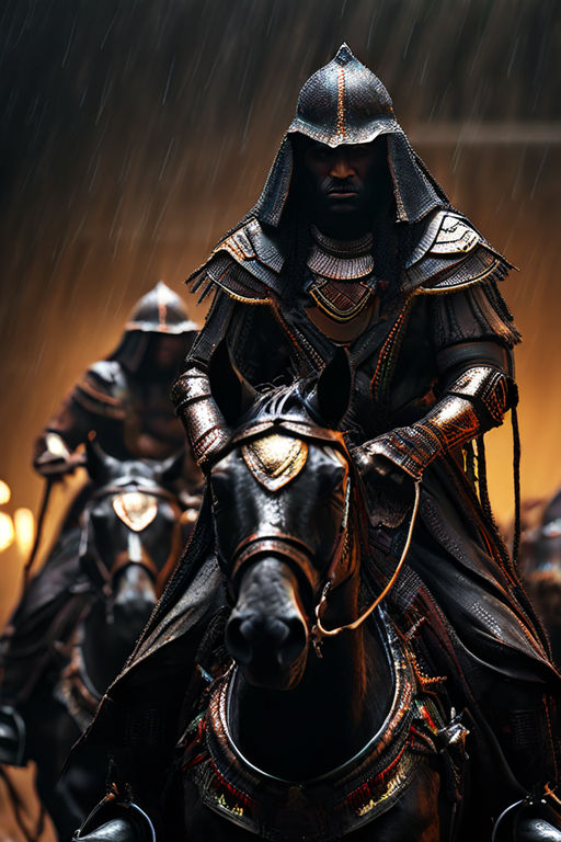 Ancient egyptian horsemen raiders under heavy rain by Padrão Aleatório ...