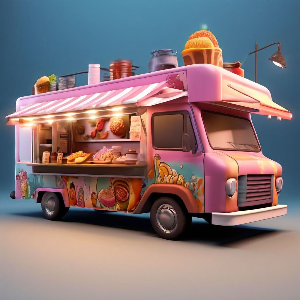 3D animation food truck by 김종욱 - Playground