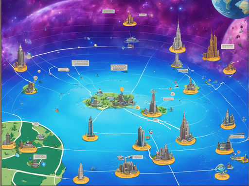 A Detailed Board Game Map With Paths And Locations With Gala By İlker Playground