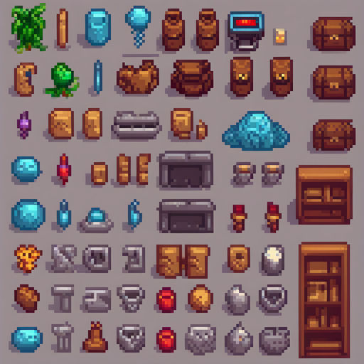 Pixel art adventure game inventory items in Lucas Arts style... by ...