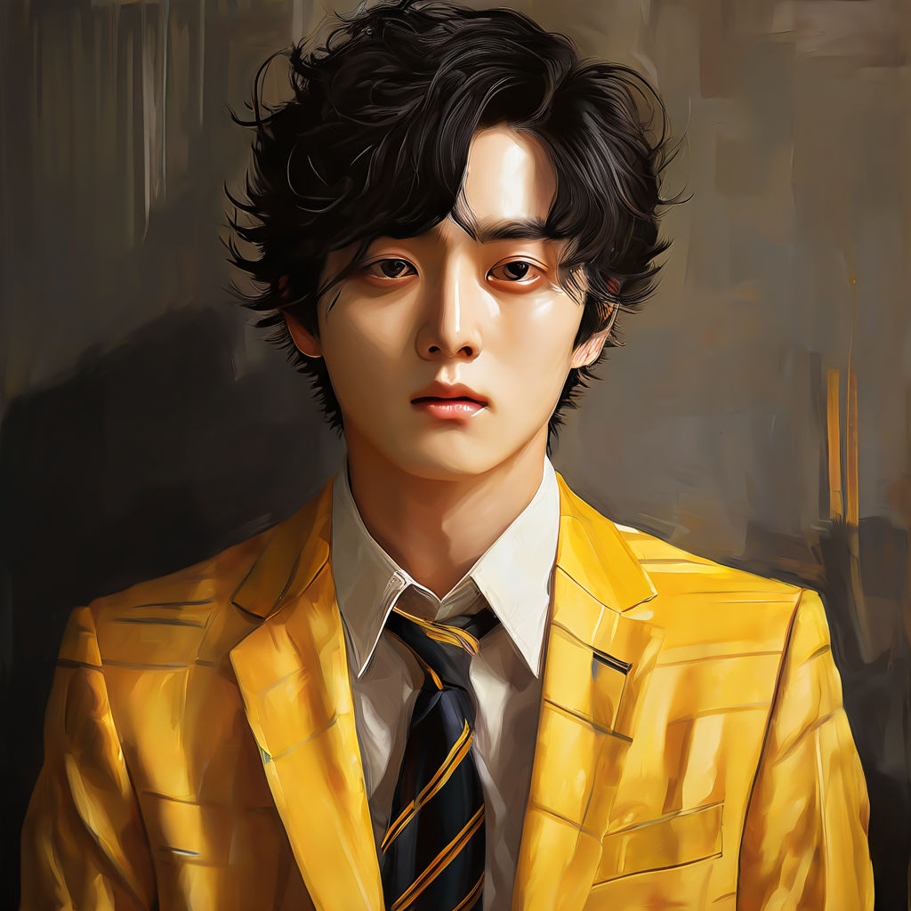 A digital painting of Kang Ji-woon at 14 by 1422안지섭 - Playground