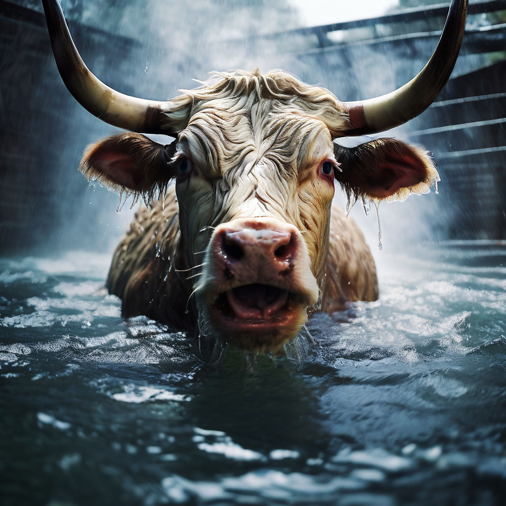 Pool monster who eat baby cows exploiding. cows rain by Yasmin Nitsch ...