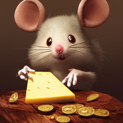 Confused & surprised cute anthropomorphic mouse with big eye... by ...