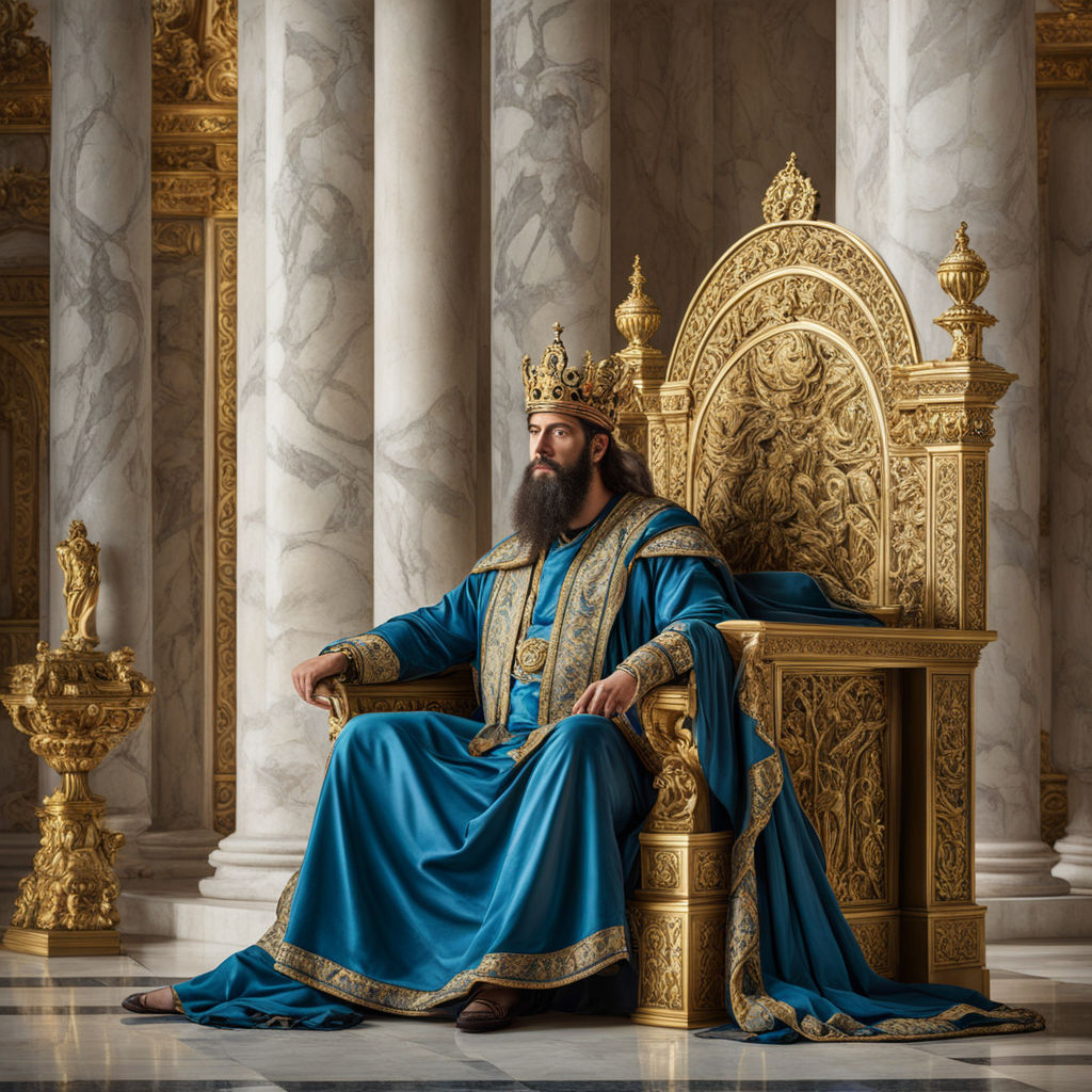 King David sitting on the throne by Darlin Oscar - Playground