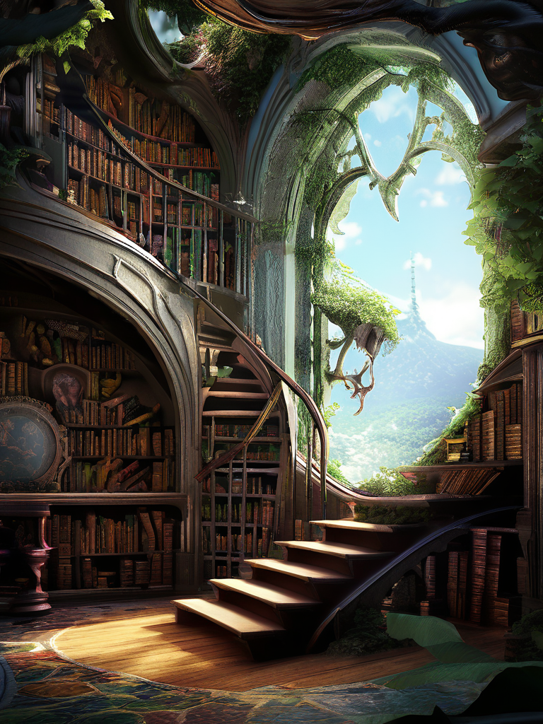 Realista Finely detailed Design Fantasy bookworm digital art... by ...