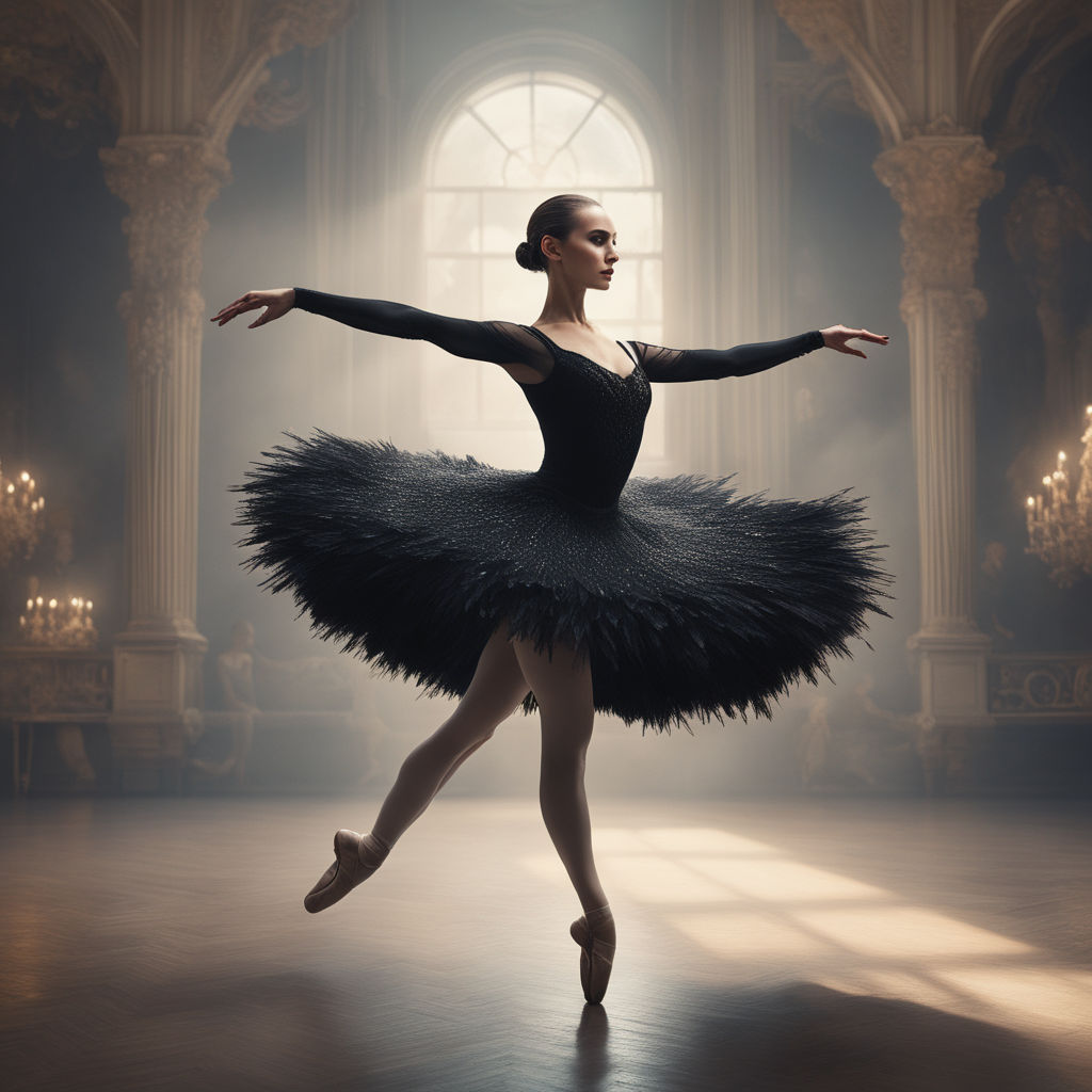 A ballet dancer performing the Black Swan by jin jiang (jimmy) - Playground