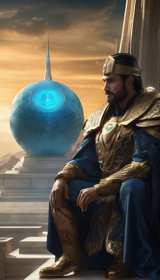 Shuriman Empire scene with a man by Memduh Seyman - Playground