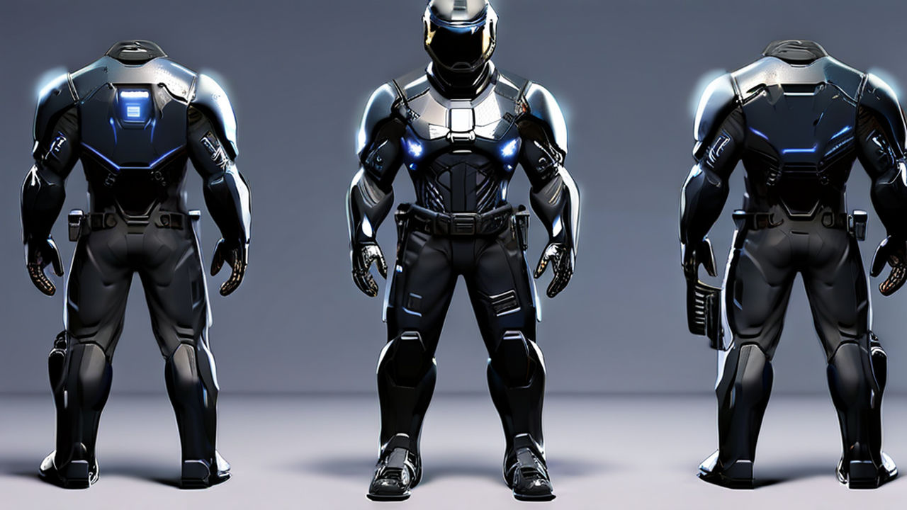 Design a full-body uniform for a futuristic police officer t... by ...