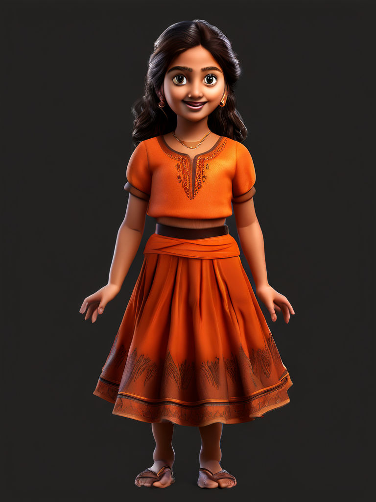 3D animation image of Indian village girl by Basudeb Banerjee - Playground