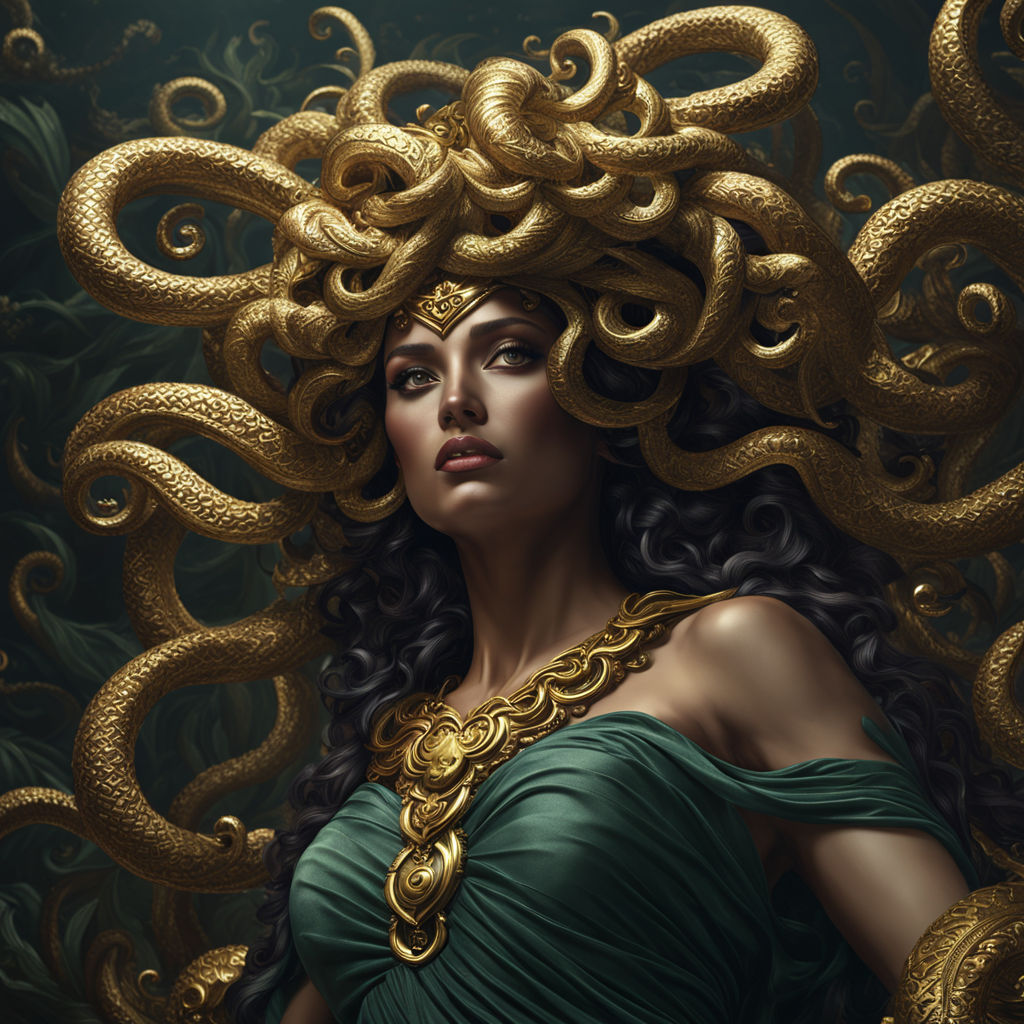 "Illustrate the tragic tale of Medusa by Cuk Cuk - Playground