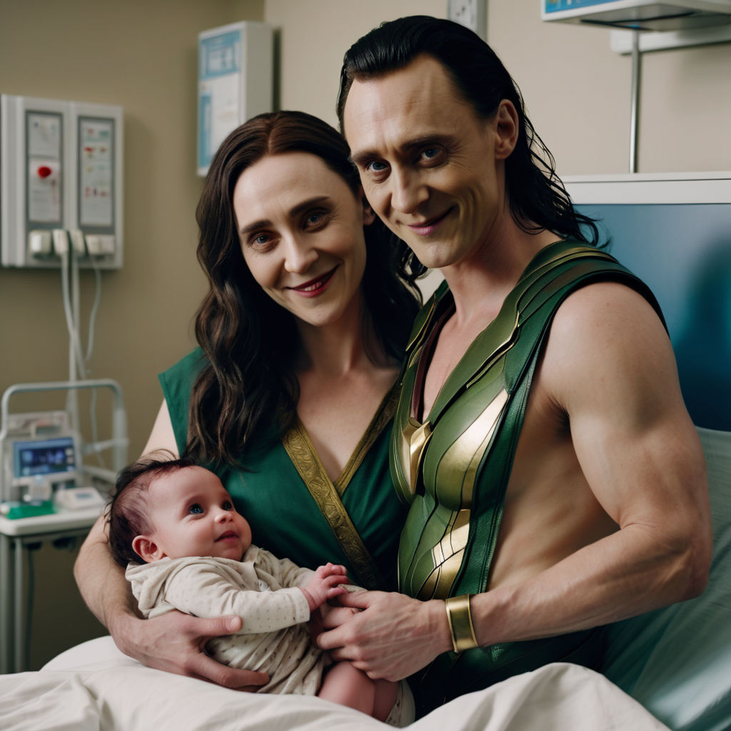 Loki holding a baby in hospital standing next to the bed by Soni ...