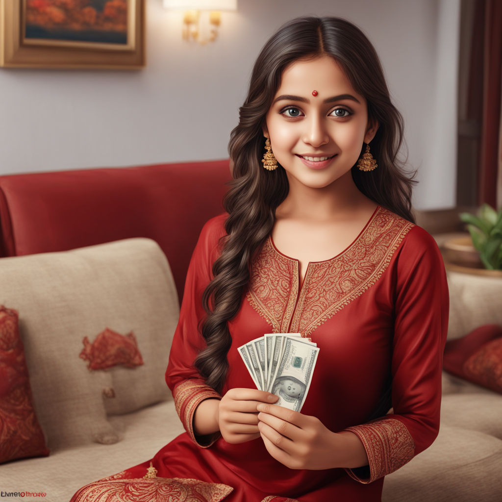 Digital art indian cute girl by Vijay Vitkar - Playground