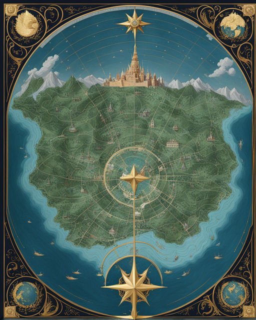 The map of the peaks on which Loki is painted on a throne in... by Влад ...