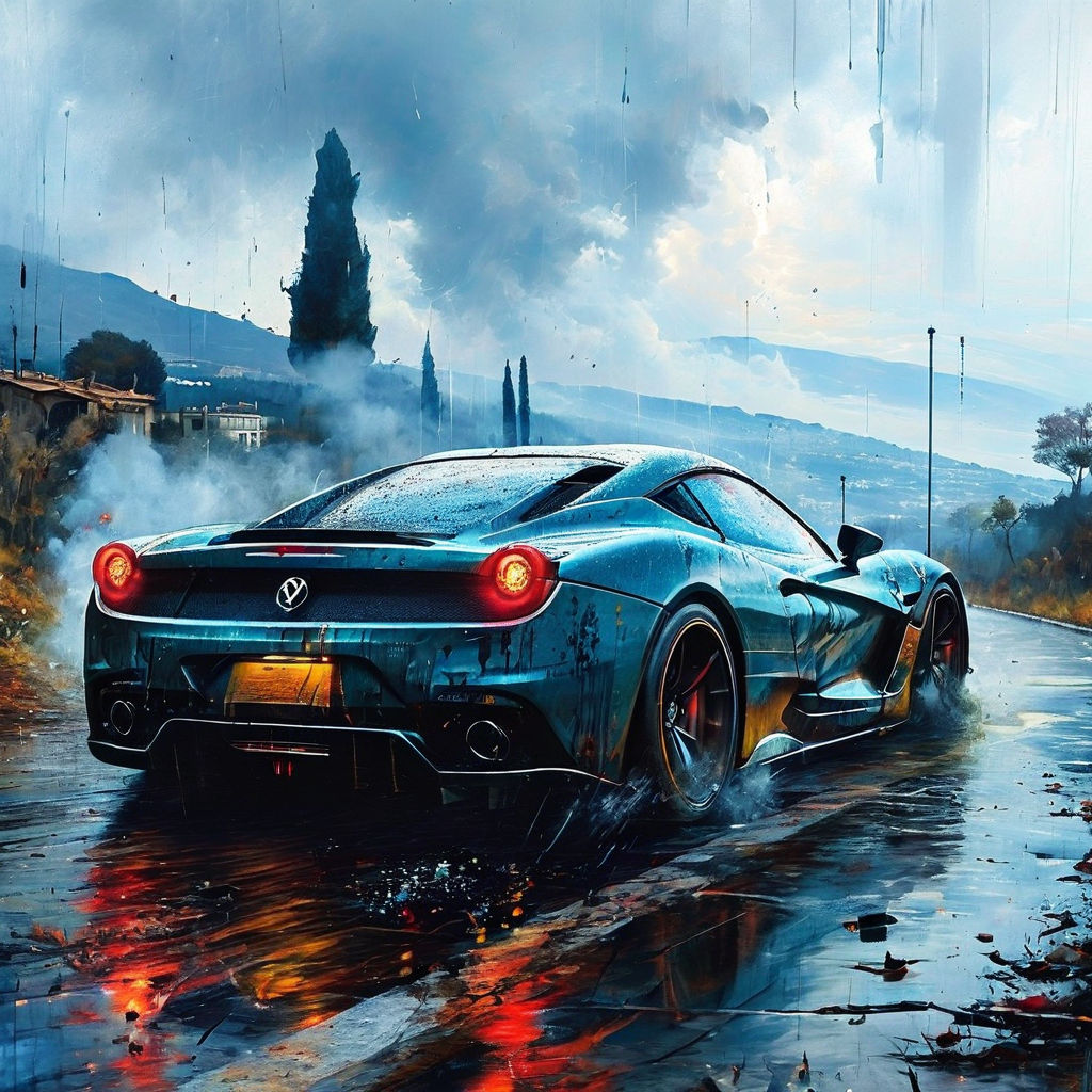 Awe-inspiring painting of Awe-striking modern Forza FH5 with... by Tony ...
