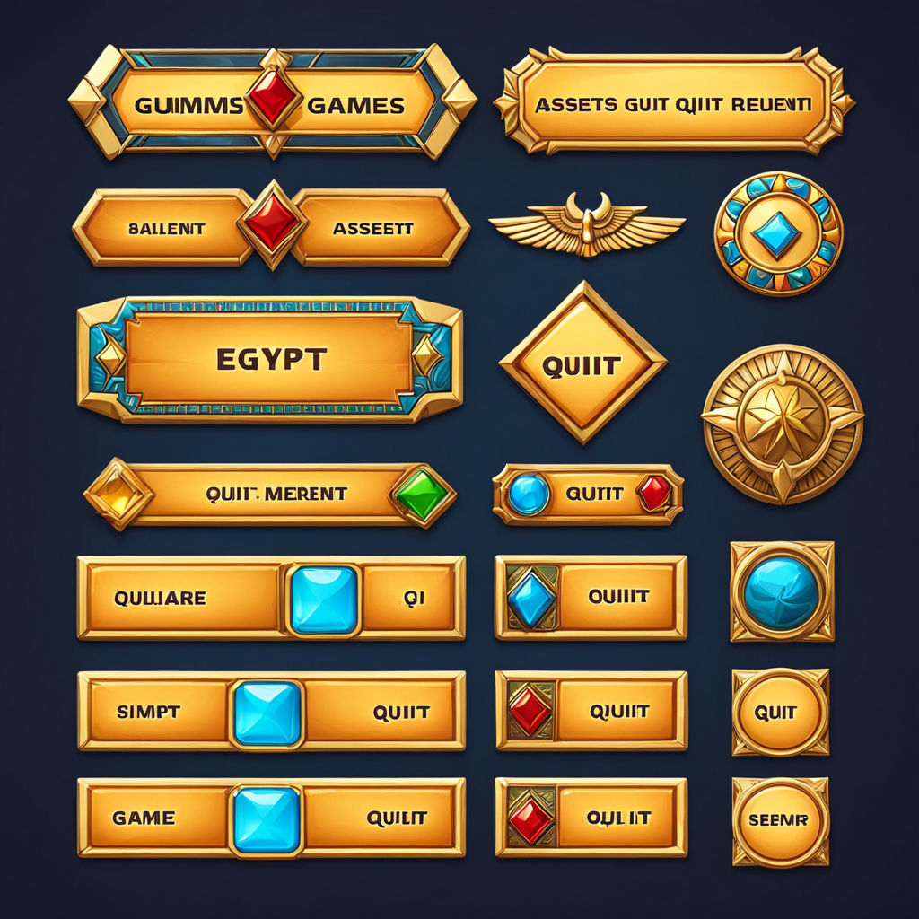 Game gui menu assets sprites widgets buttons quit resume egy... by ...
