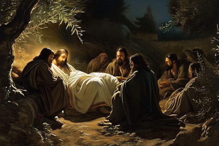 The disciples sleeping in the garden of Gethsemane by DifusiOn Pro ...