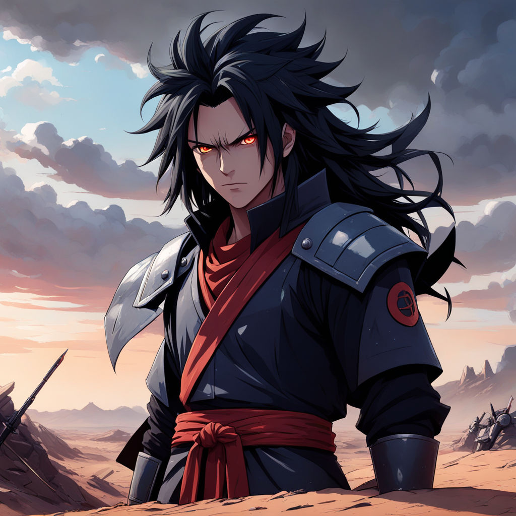 Realistic Madara Uchiha on a Barren battlefield wasteland by Dawid ...