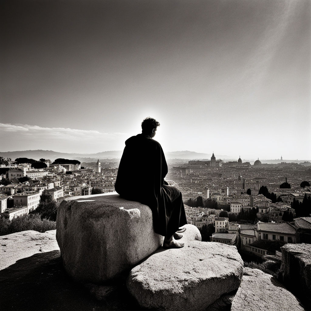 A menacing shadow loomed over the horizon. in ancient Rome c... by ...