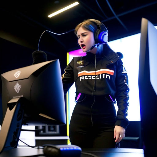 A Russian Streamer Girl In Black Headphones In A Computer Ch By ЭФ Iipizza Iipizza Playground