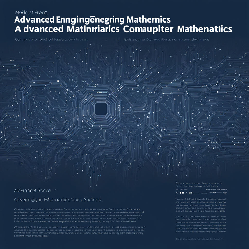 Modern front page design for "Advanced Engineering Mathemati... by ...
