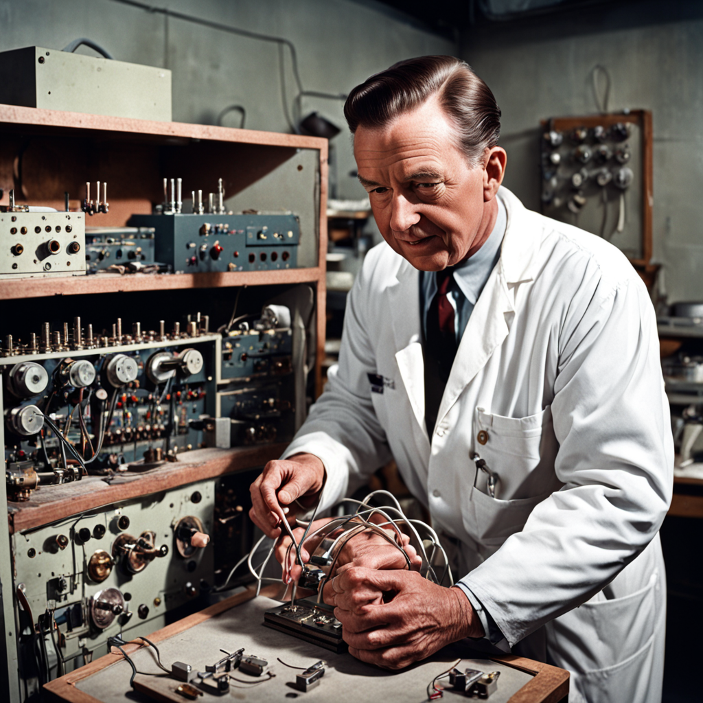 Wilson Greatbatch - Implantable pacemaker (1958) in his work... by ...