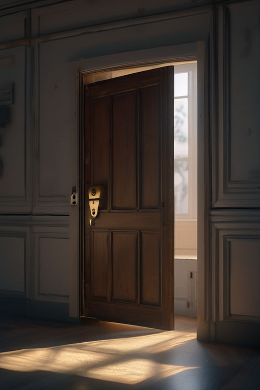 A locked office door with muffled yelling outside. by TIta V minisnacks ...