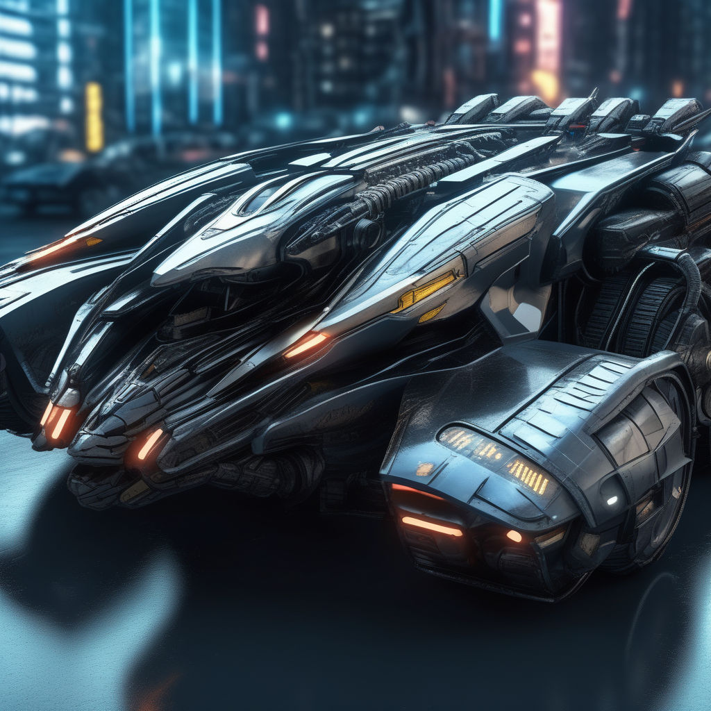 Futuristic cybernetic hyper armored batmobile by Ron Armengol - Playground