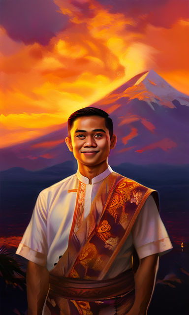 Filipino avatar dressed in traditional barong Tagalog by Justin To ...