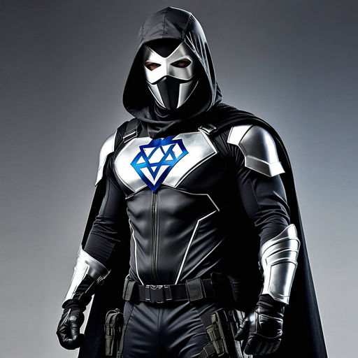 A 20 years old white skinned male tactical superhero wearing... by ...