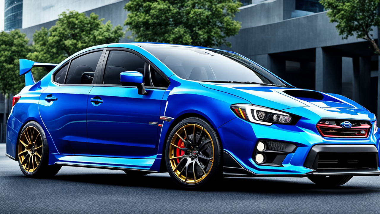Create a fully realistic image of the new 2025 Subaru WRX ST... by ...