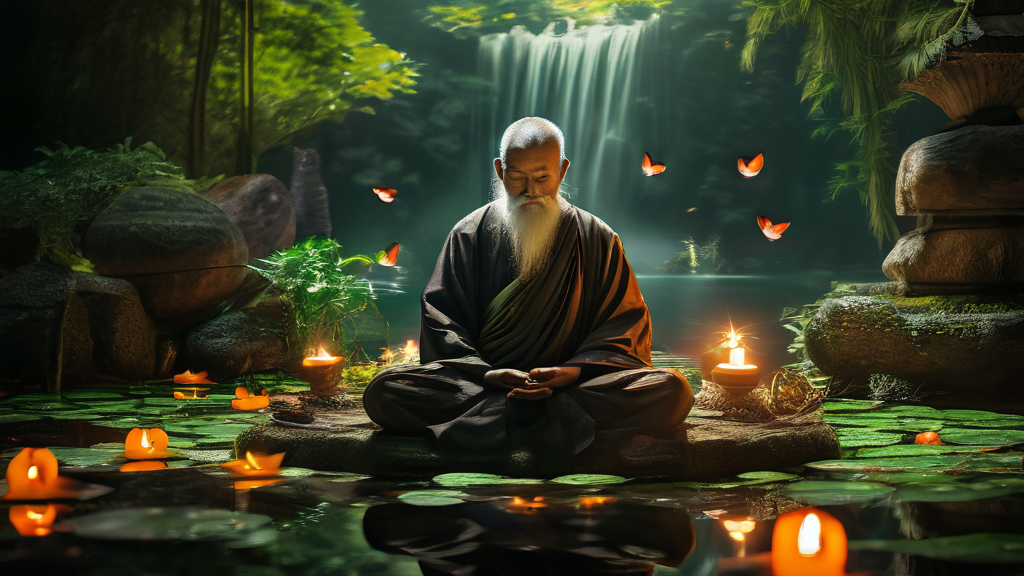 An old Zen master by Tuệ Quân Ngô - Playground