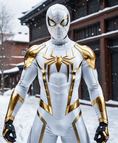 A full body white Spider-Man character by Vtr - Playground