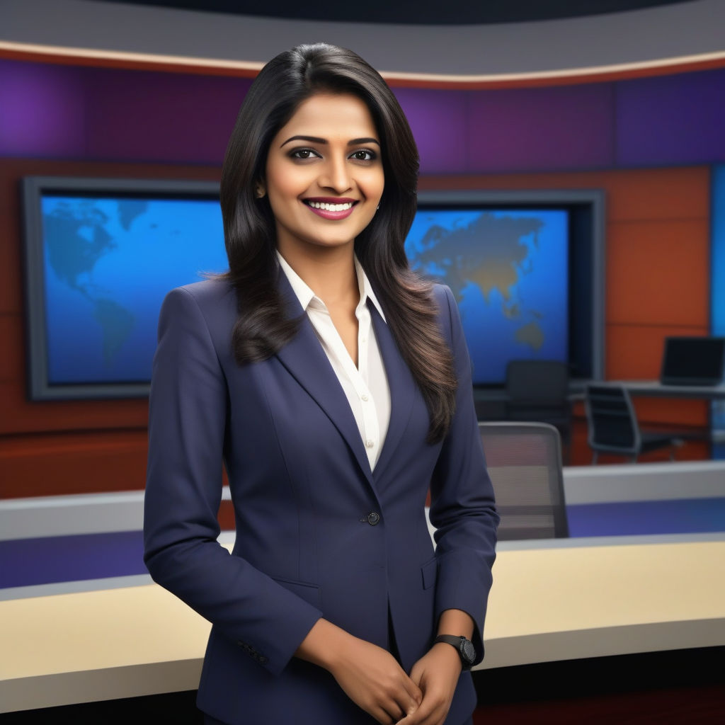 Professional Indian news anchor by Hema Nageshwar - Playground