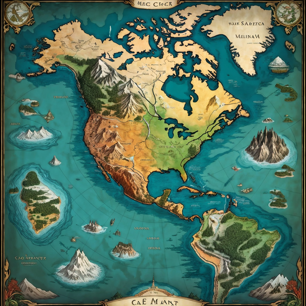 Fantasy map of North America by jacob farmer - Playground