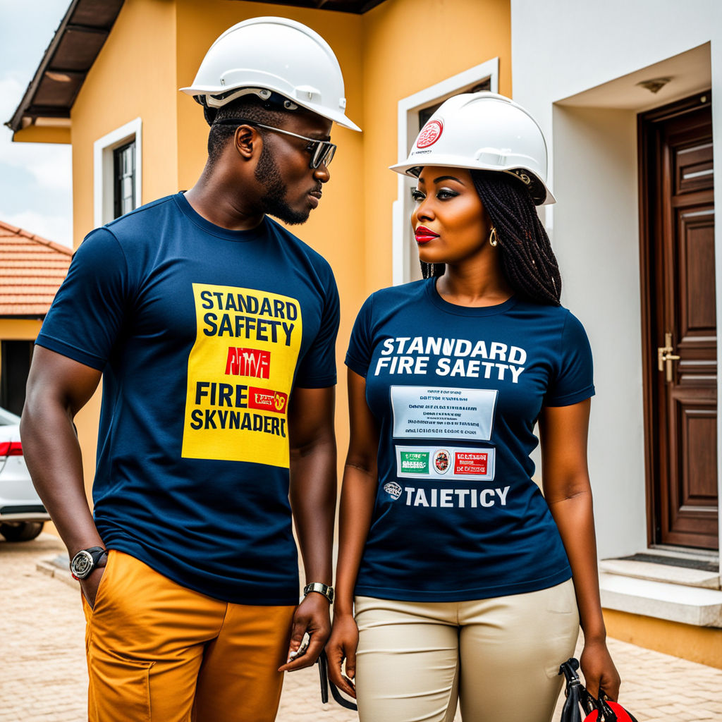 A Nigerian Yoruba male and female with 'Standard Fire and Sa... by ... A Nigerian Yoruba male and female with 'Standard Fire and Sa... by ...
