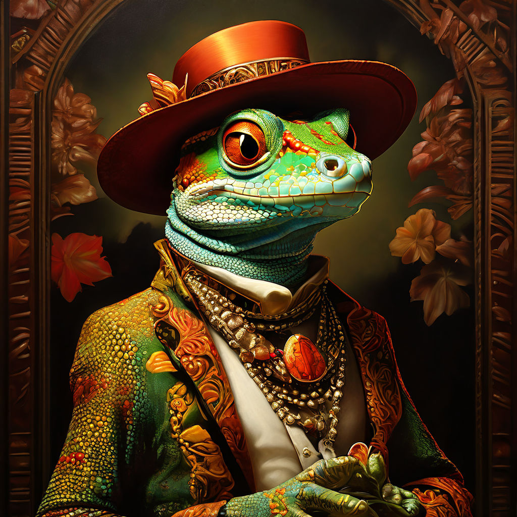 Gecko Harlem Renaissance art style by Jennifer Bishop - Playground Gecko Harlem Renaissance art style by Jennifer Bishop - Playground