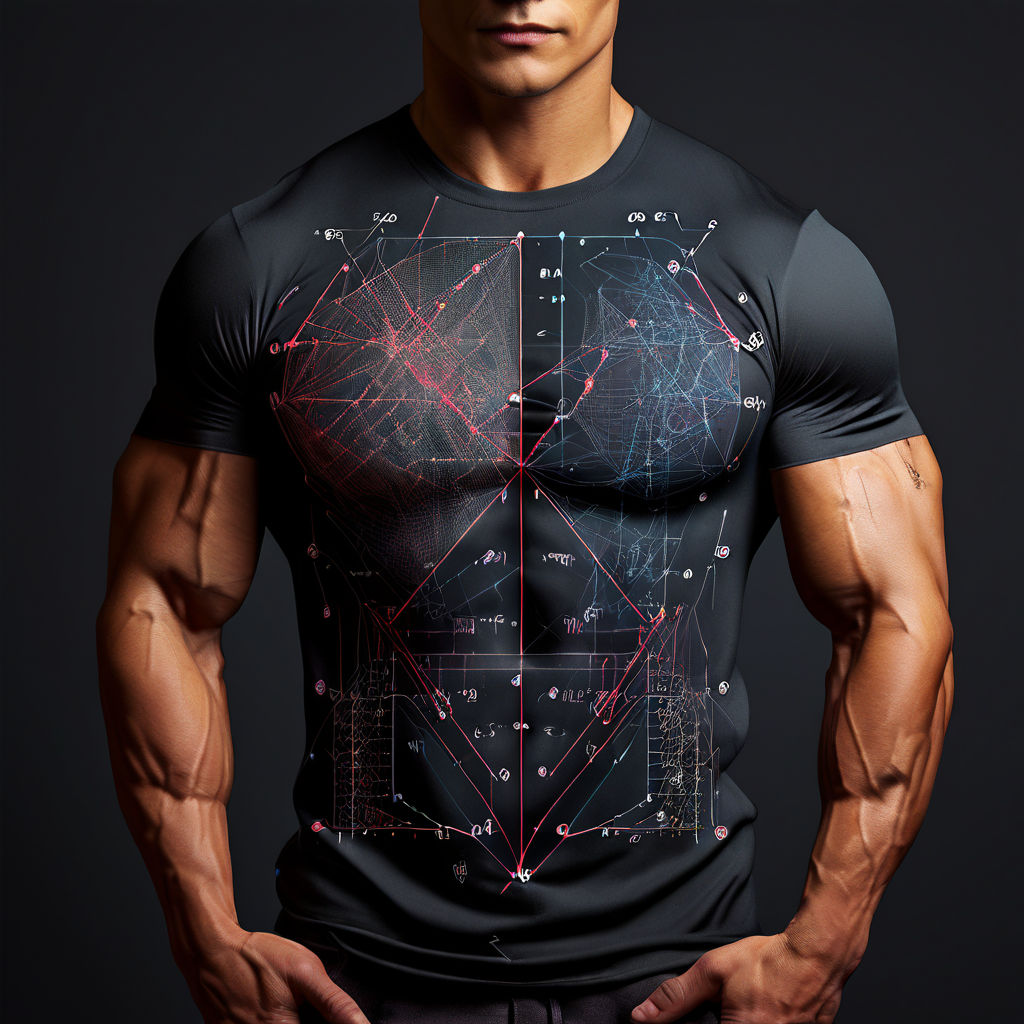 A muscular body with math pythagoras formula shirt by Ron Nezer ...