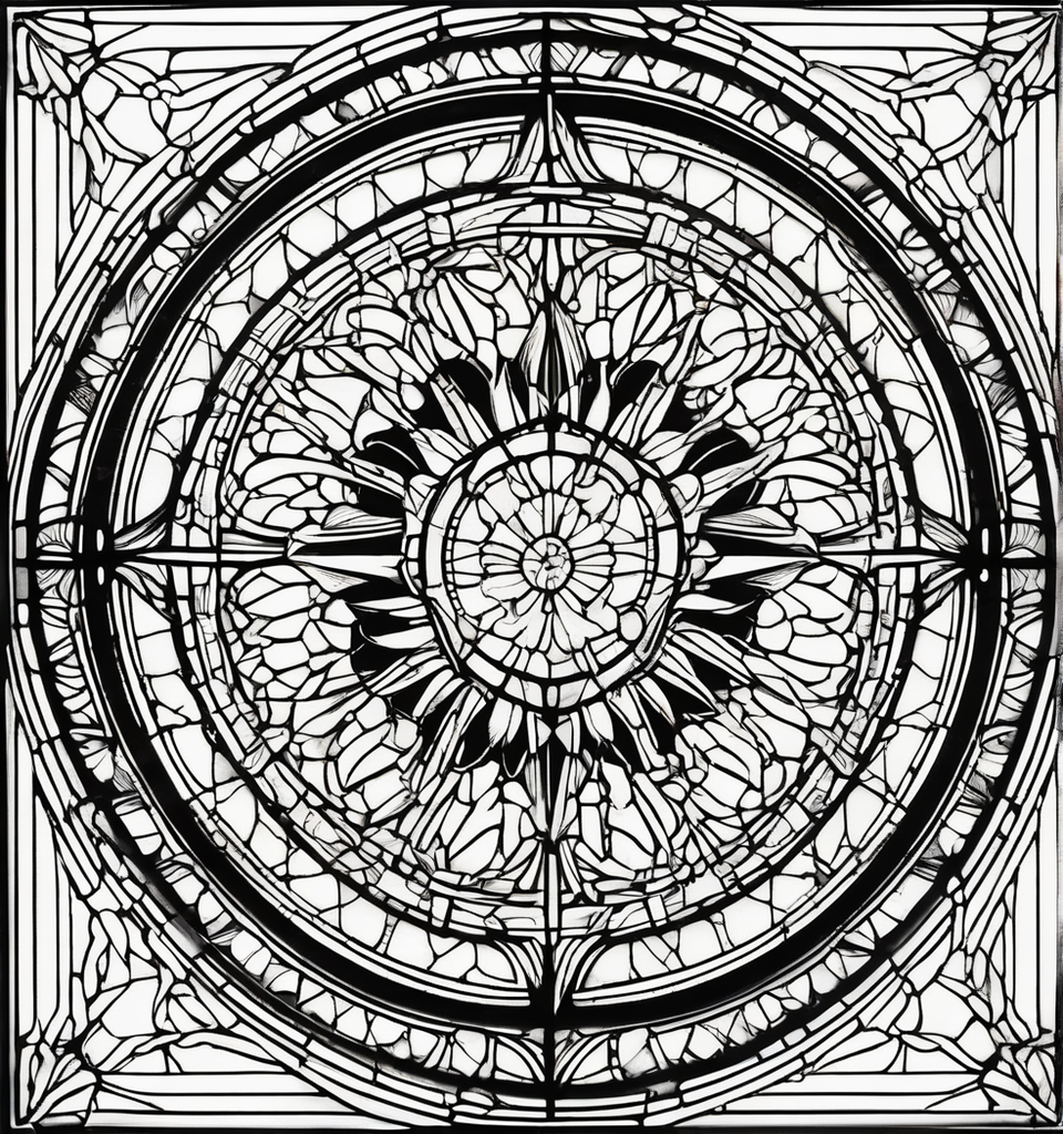 A minimalist monochrome coloring page by Michael Chandler - Playground