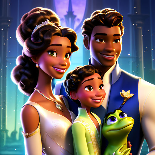 Disney Princess and the Frog family portrait by Inga Reiz - Playground