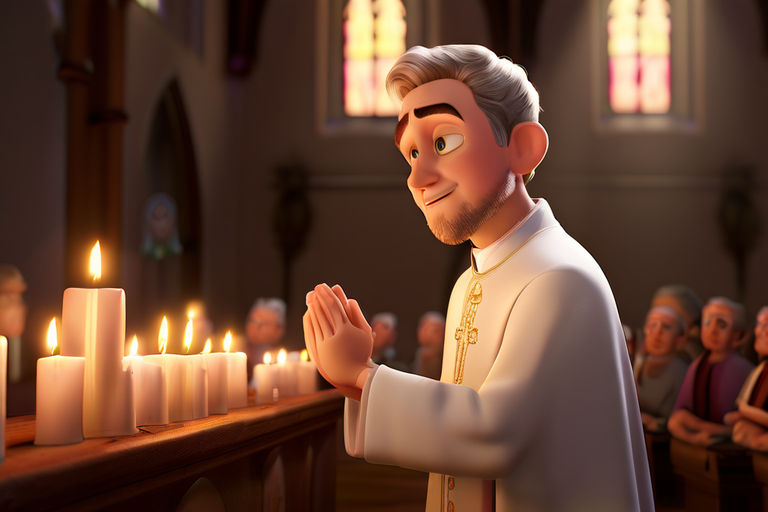 Priest praying the eucharist facing the people by CATEQUESE PARA TODOS ...