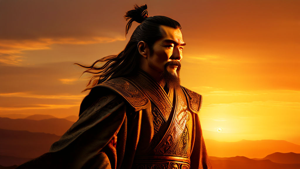 A picture of Qin Shi Huang looking confident for a bright fu... by ...