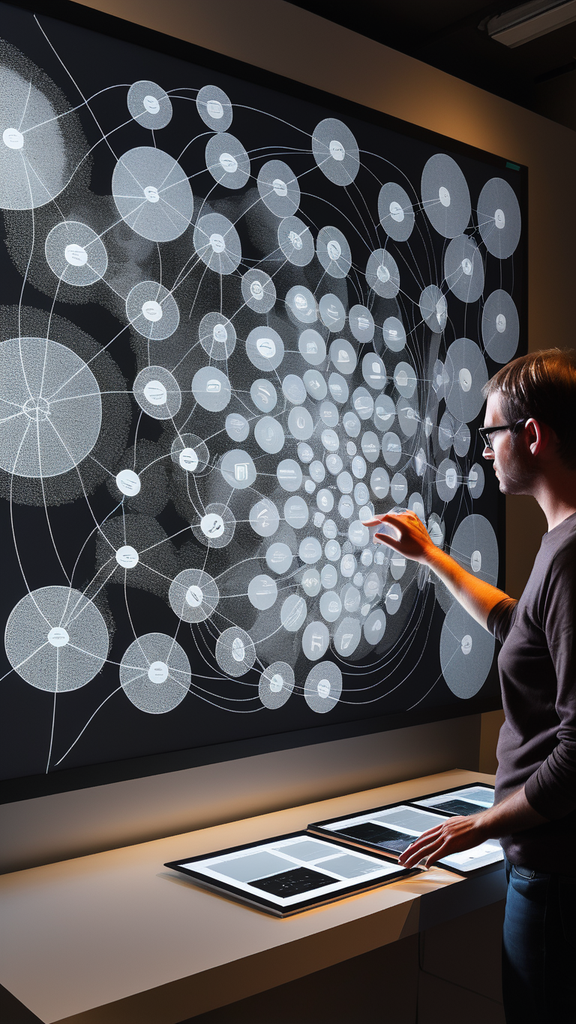Digital art curator orchestrates an interactive display by voisard ...