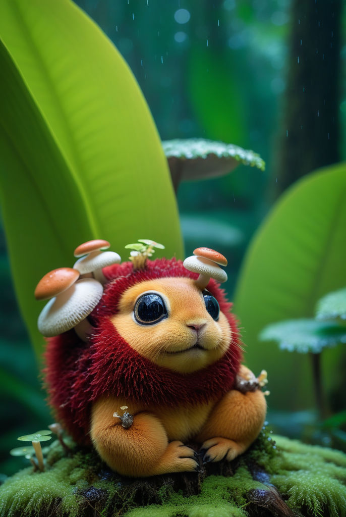 Professional photo of a spherical furry mystical creature wi... by Max ...