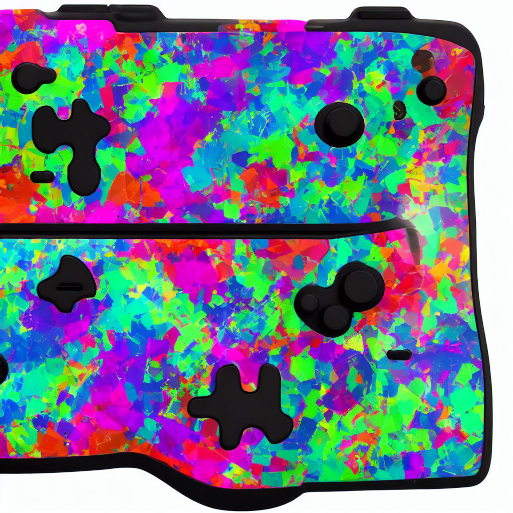 Abstract psp controller vivid colors with bizare shapes by Lime ...